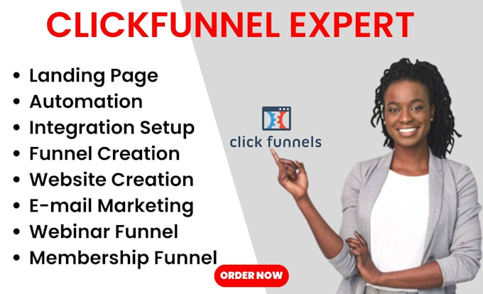 Design clickfunnel landing page, sales funnel by Yoncytech | Fiverr