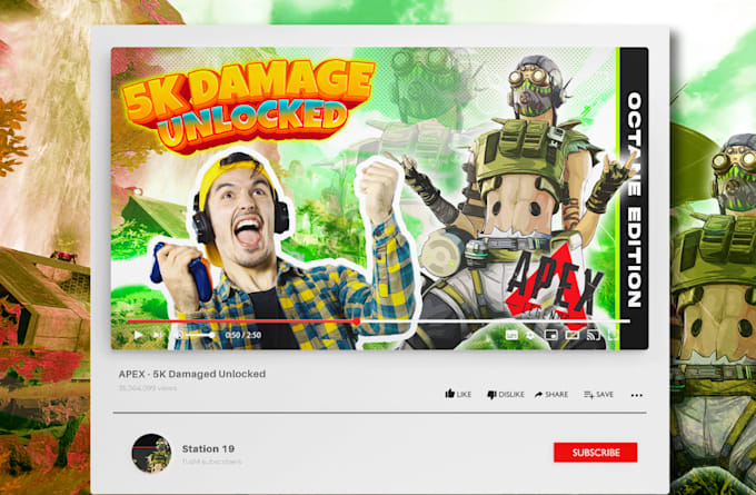 Design amazing gaming youtube thumbnail by Chodiprasaja | Fiverr