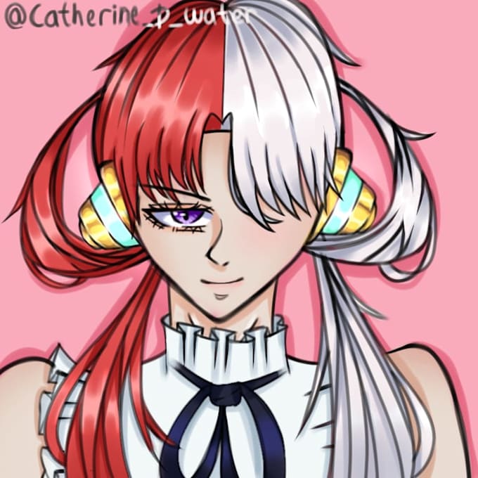 Draw anime character headshot in 1 day by Catherine_water | Fiverr