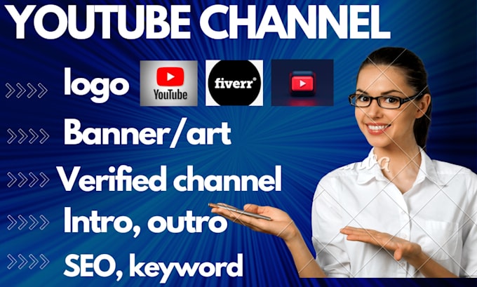 Create and setup youtube channel logo and banner art by Imran774671 | Fiverr