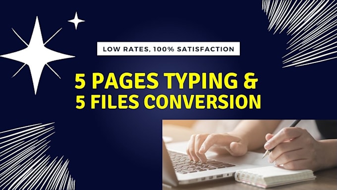 Do manual typing work and all files conversion by Sabanadeem149 | Fiverr