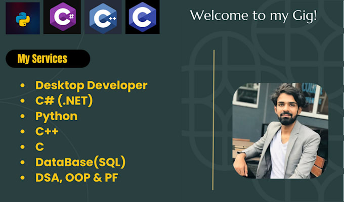 Do c, cpp, c sharp dot net and python pf oop and dsa projects by Hussain1077 | Fiverr