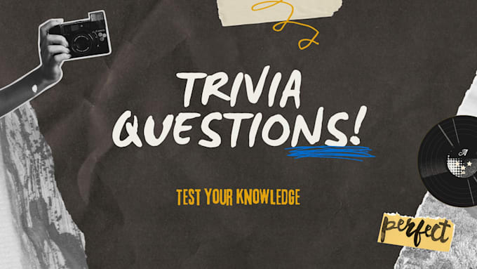Create trivia questions for you on any topic by Musaraza118 | Fiverr