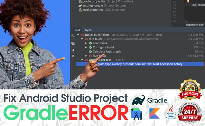 Fix android studio project and gradle errors by Kibrea | Fiverr