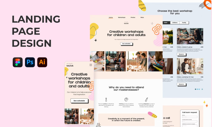 Design custom landing page website for you in figma ui ux by Yanaprots ...