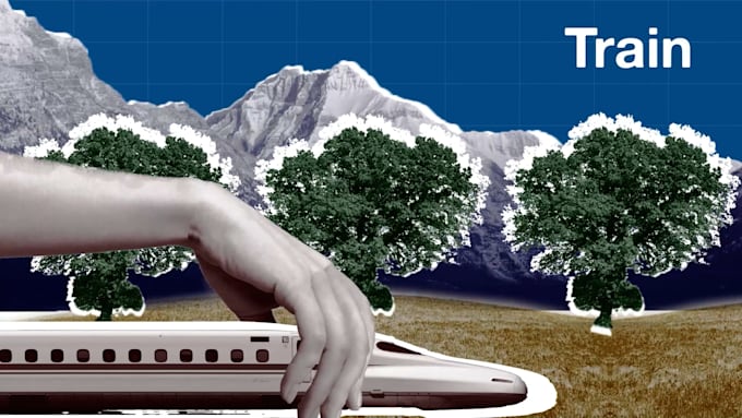 Create an animated collage art for infographic video content by ...