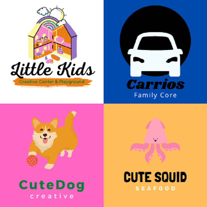 Design cute and simple cartoon logo for your brand by Kainatmalik208 ...