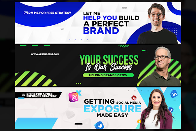 Design a perfect linkedin banner by Twto_tv | Fiverr