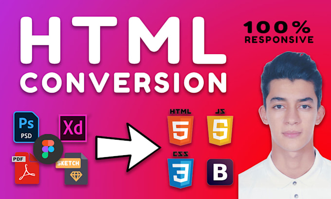 Convert your design to html, css and js by Kamal_one | Fiverr