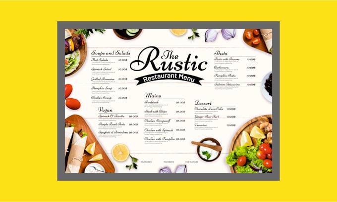 Design awesome restaurant menu, food menu by Charfeddine2305 | Fiverr