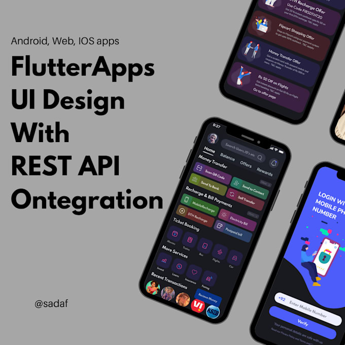 Develop Flutter App Ui For All Cross Platforms By Sadafrustam Fiverr