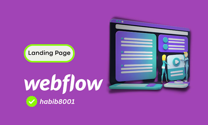 Create webflow responsive websites and landing pages by Habib8001 | Fiverr