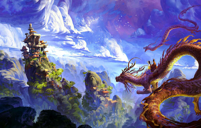 Create fantasy landscape concept art by Anjathompson | Fiverr