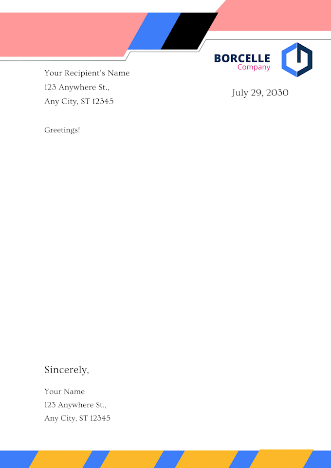 Design simple and nice looking letterhead word template by Aamirsodha ...