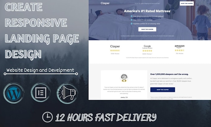 Create responsive landing page using wordpress and elementor by Emmy ...