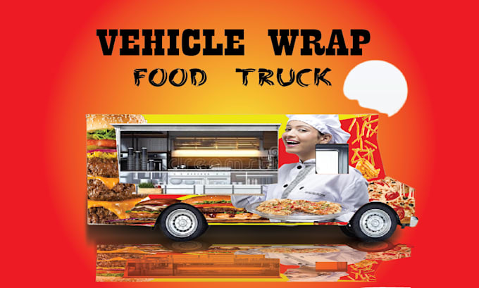 Design very professional food truck wrap design menu design vehicle ...