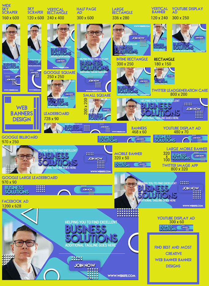 Do google ad banners, yt display ads, facebook ads and sliders by Maaz ...