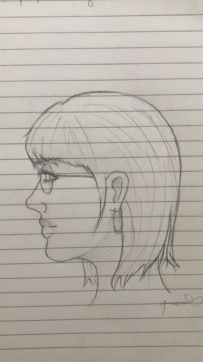 Draw a simple line art portrait of you or someone else by Hope ...