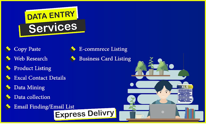 Do fastest data entry in one day and internet research by Forjamil | Fiverr