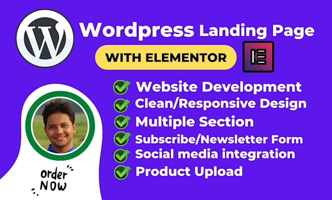 Design wordpress landing page elementor by Piaskumer | Fiverr