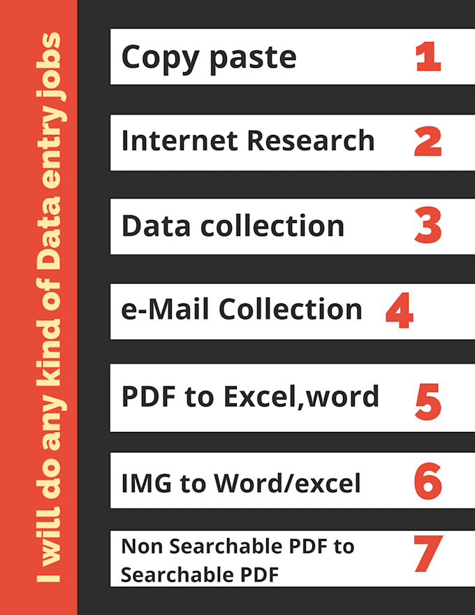 Do Excel Data Entry Copy Paste Typing Virtual Assistant By