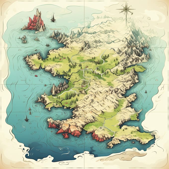 Draw an vector map design for you by Riacoslouka | Fiverr