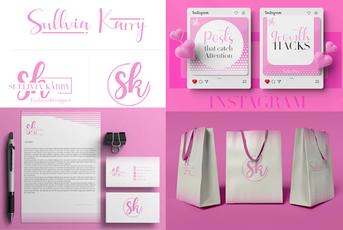 Design logo and instagram branding kit, social media branding, personal ...