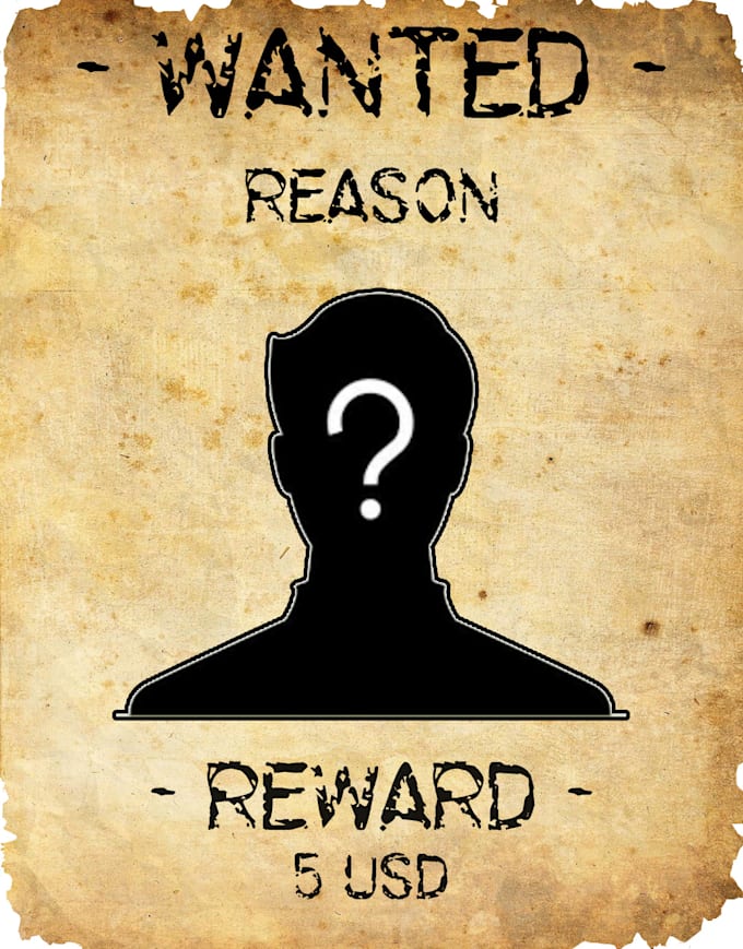 Create a custom western bounty poster with your photo by Kaskabral | Fiverr