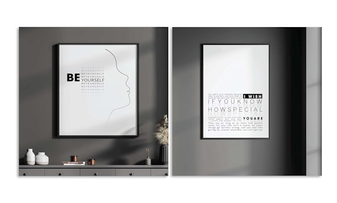 Design minimalist wall art by your quote by Nhihuynh350 | Fiverr