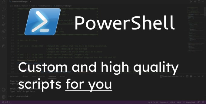 Write custom powershell scripts for you by Abuk55 | Fiverr Write custom powershell scripts for you by Abuk55 | Fiverr