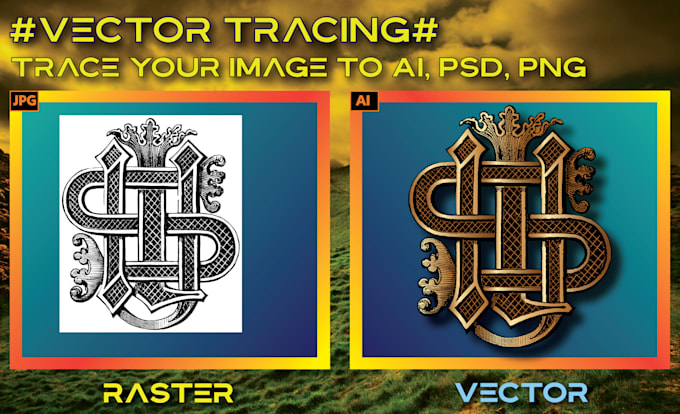 Convert your raster image to vector redraw logo vector tracing ...