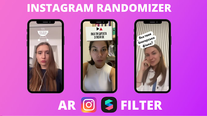 Do randomizer filter for instagram in spark ar by Sirmanslava | Fiverr
