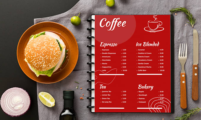 Do simple menu design or food menu design and restaurant menu design by ...