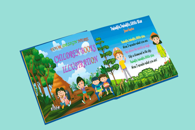 Kids ebook illustration and cover by Draw_a_books | Fiverr