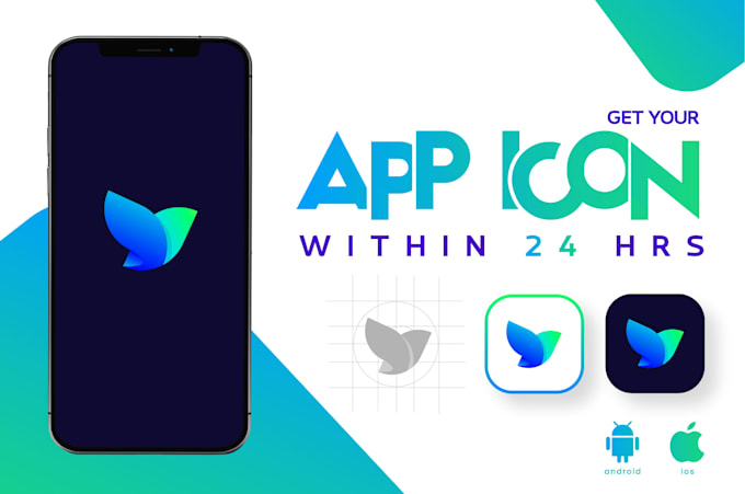 Design modern mobile app logo or icon by W7experts | Fiverr