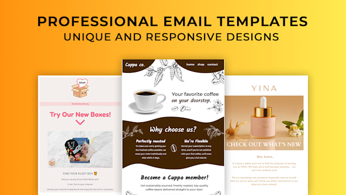 Design a professional html email template or newsletter for you by ...