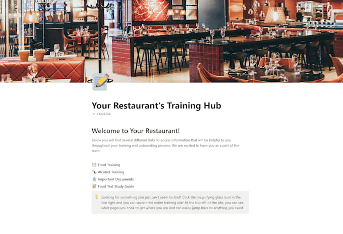 Create a training program for your restaurant by Lane_consulting | Fiverr