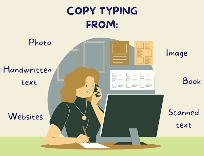 Accurately type up a written document by Rociovgomez | Fiverr