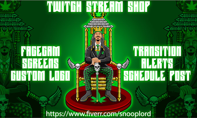 Design custom twitch overlays, logo and screens by Snooplord | Fiverr