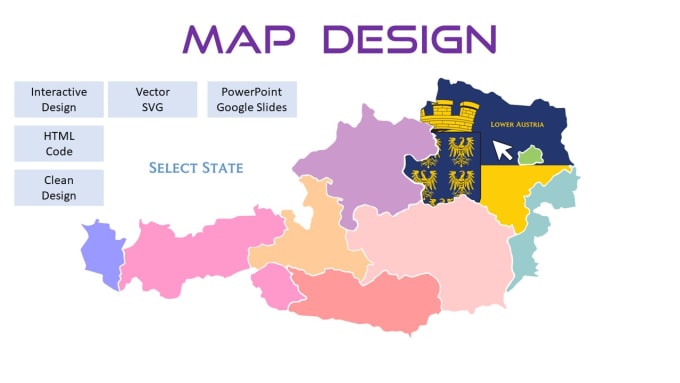 Design maps in vector svg interactive powerpoint html by Rpdesigns | Fiverr