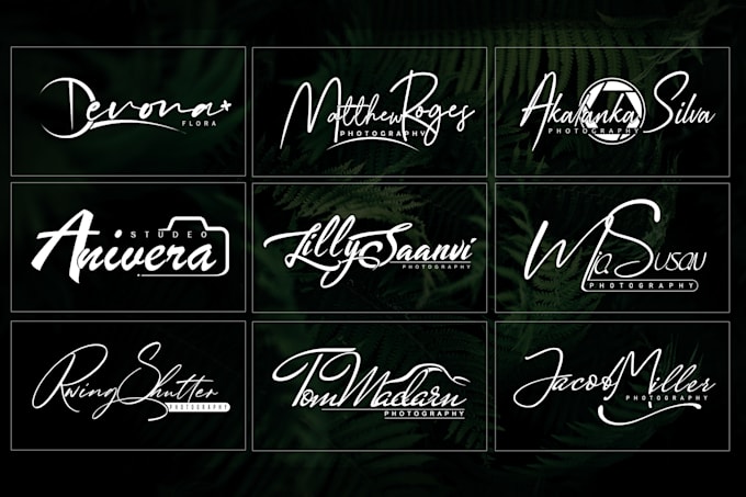 Design professional photography logo, watermark, signature for you by Vikum2233551 | Fiverr