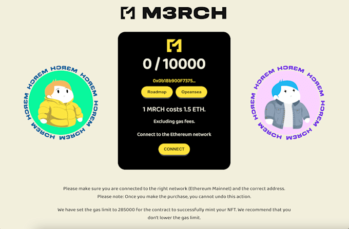 Create 10,000 nft smart contract and mint page by Hellofahmid | Fiverr