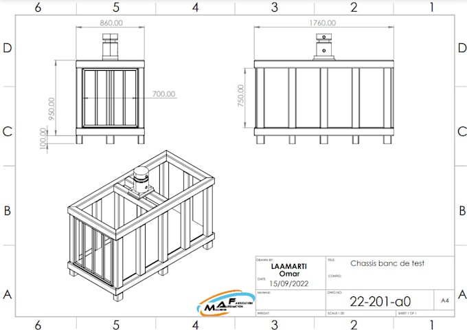 Do detailed technical 2d drawing by Laamartiomar | Fiverr