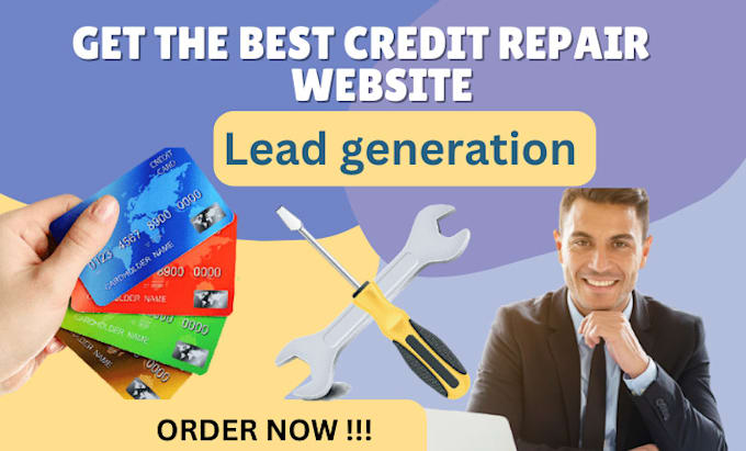 Build credit repair website, landing page with lead generation ...
