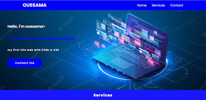 Do a website with html and css by Oussama_h | Fiverr