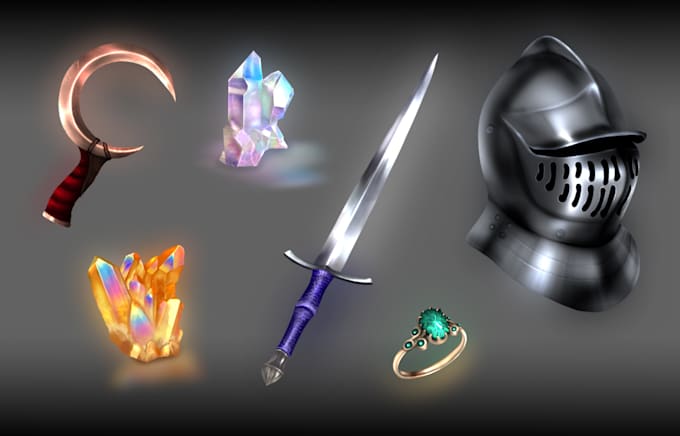 Create unique 2d game assets, icons, props, objects by Vaerlina | Fiverr