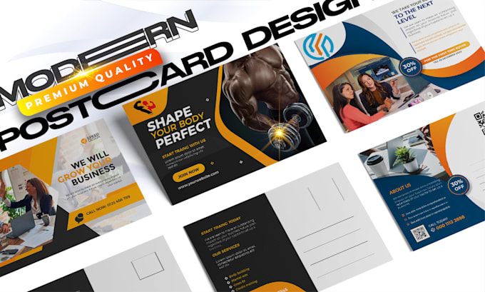 Create modern postcard or direct mail in 12 hours by Jessenia_epic | Fiverr