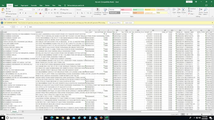 Provide my support to customer care, enter data in oracle, erp, excel ...