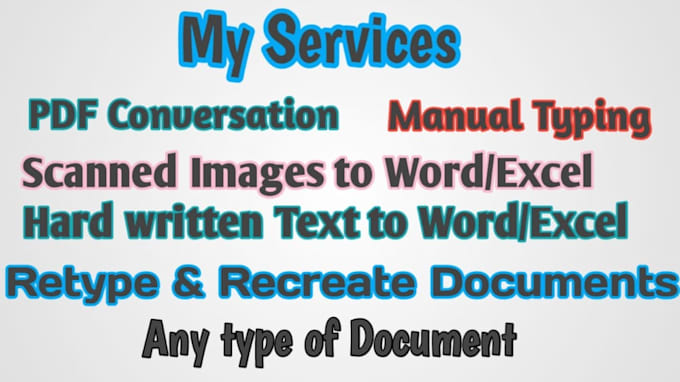 Manual type, retype your scanned pages, pdf to word, by Mzeshanhashmi ...