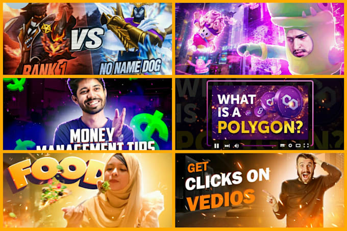 Create highly clickable thumbnails for yt by Abdulmuteenbali | Fiverr